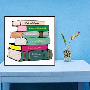 Custom Book Art, Choose Favorite Novels, Print or Canvas, Personalized ...