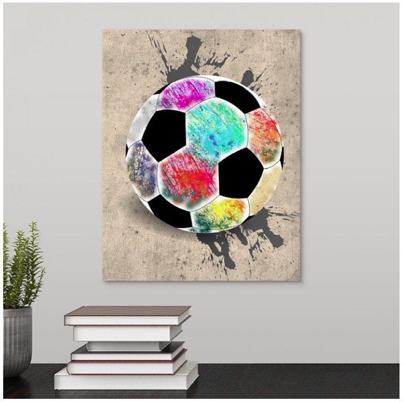 Soccer Art Soccer Ball Sports Print Soccer Player Sports - Etsy