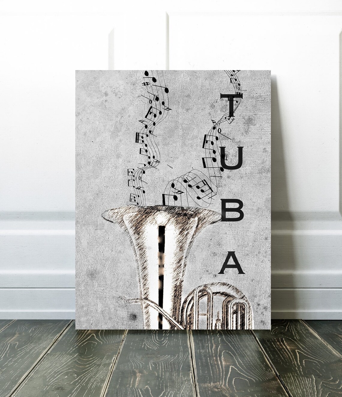 Tuba Prints : Musical Instruments Room Decor, Paper or Canvas - Etsy