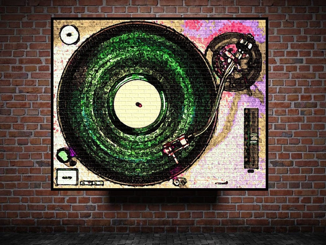 Hip Hop Art, Print or Canvas, Record Player, Turntable Picture, Cool ...