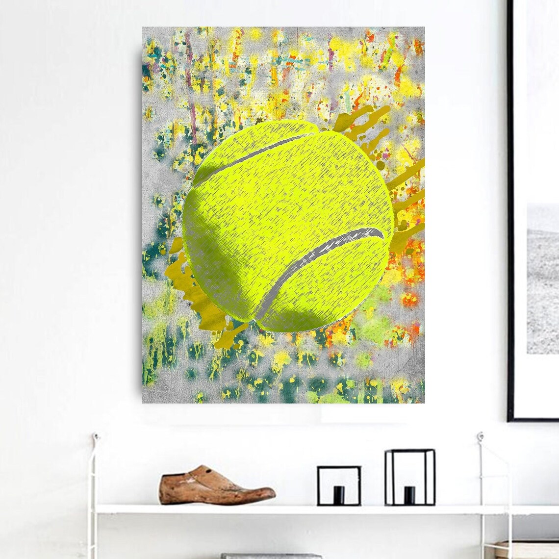 Tennis Art, Tennis Player, Tennis Ball, Tennis Print, Canvas or Paper ...