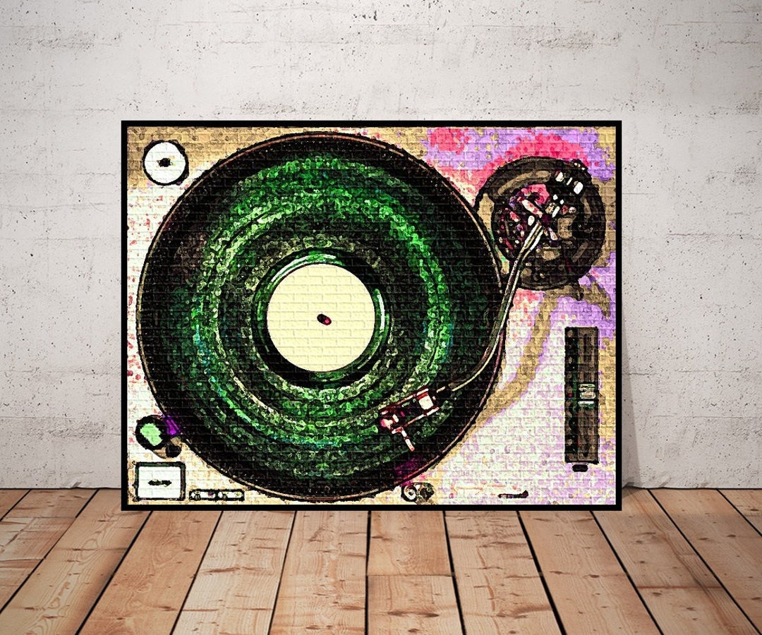 Hip Hop Art, Print or Canvas, Record Player, Turntable Picture, Cool ...