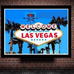 Las Vegas Sign, Original Vegas Art Print, Vegas Canvas, Travel Decor ...