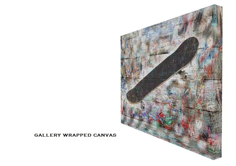Skateboard Art Print or Canvas Skateboarder Poster | Etsy