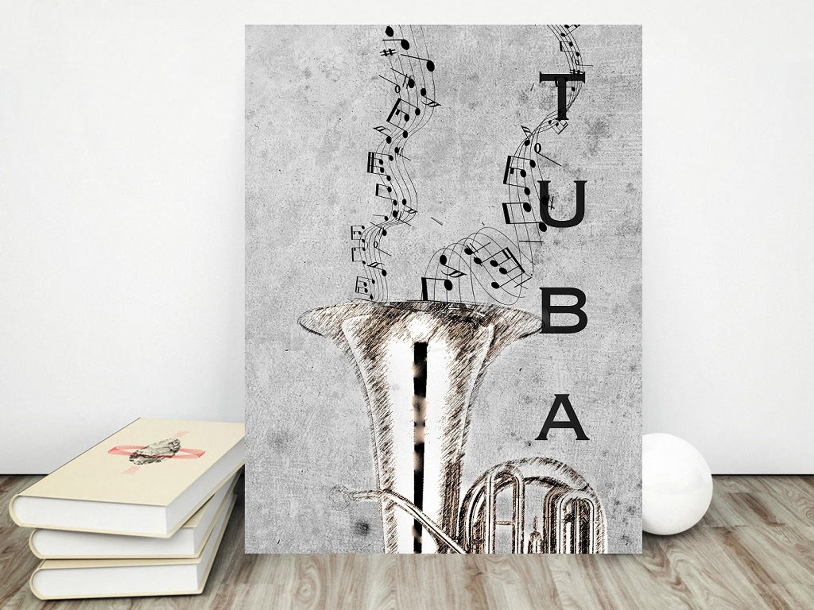 Tuba Prints : Musical Instruments Room Decor, Paper or Canvas - Etsy