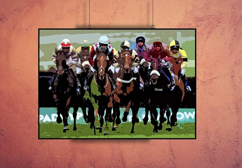 Horse Racing, Print or Canvas, Derby, Horse Race Wall Art, Horse Racing ...