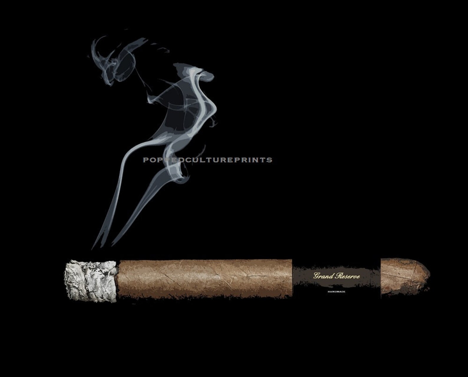 Cigar Painting, Cigar on Canvas, Cigar Print, Cigar Picture, Man Cave ...