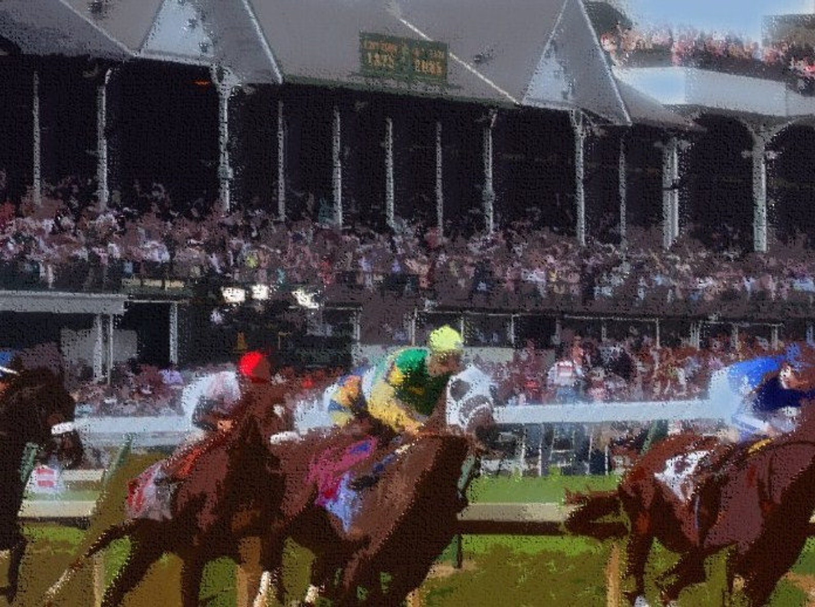 Horse Race, Print or Canvas, Horse Racing Painting, Derby Art, Race ...