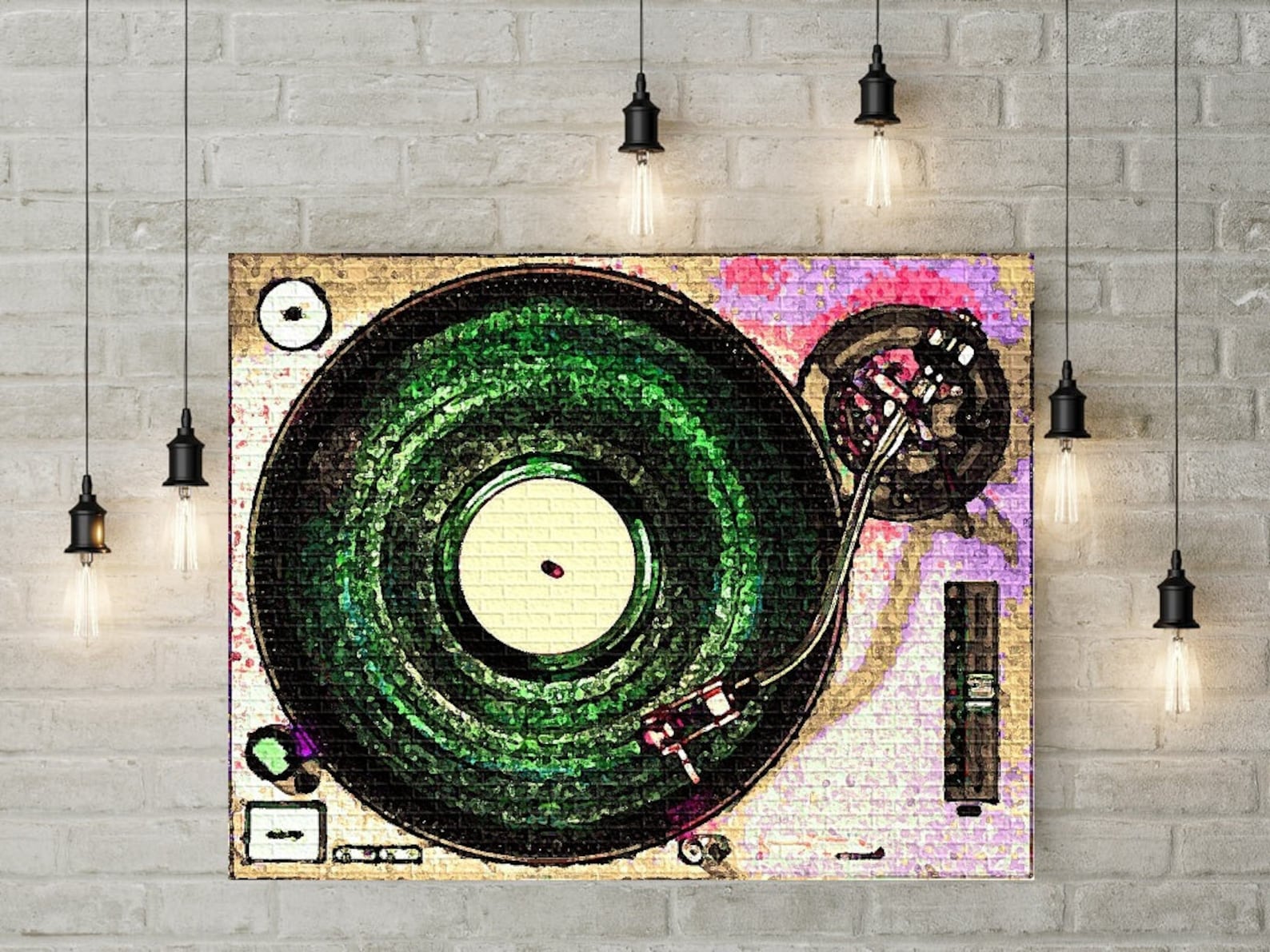 Hip Hop Art, Print or Canvas, Record Player, Turntable Picture, Cool ...