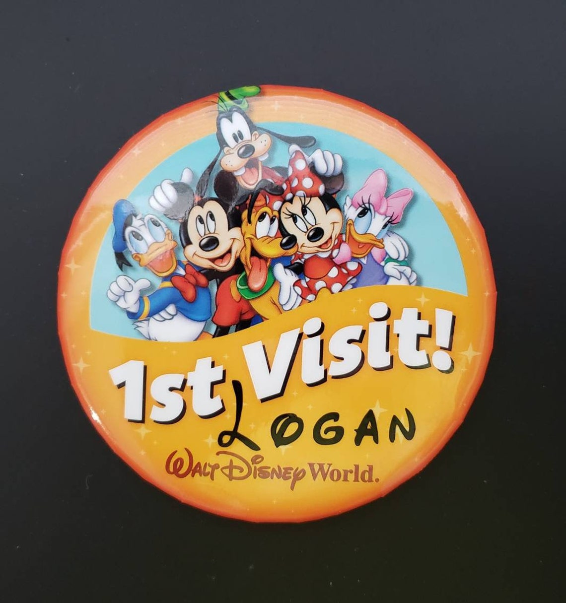 Custom Walt Disney World Button 1st Visit Add Your Own Text | Etsy