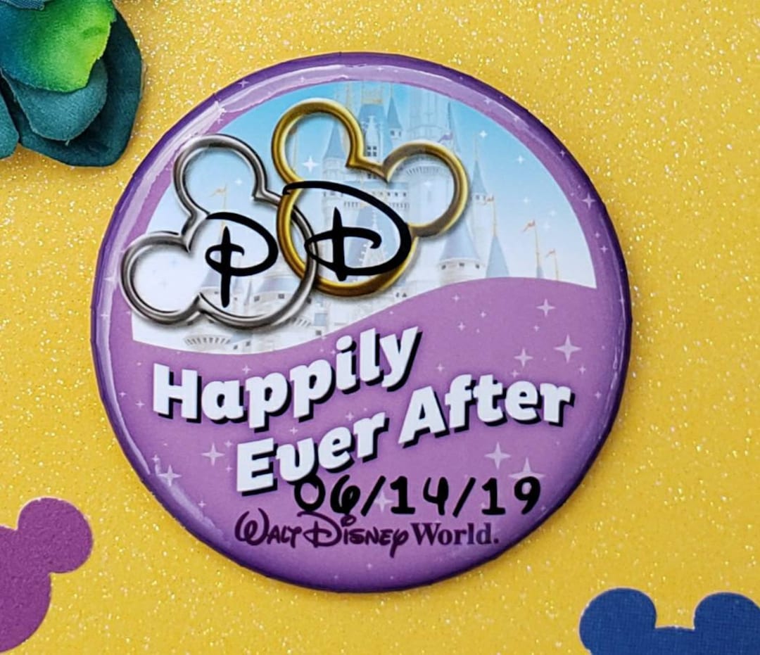 Custom Walt Disney World Button |happily Ever After Button||anniversary ...