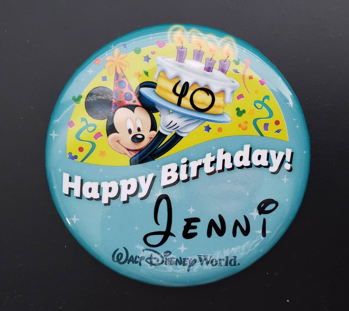 Custom Walt Disney World Button happy Birthday - Etsy