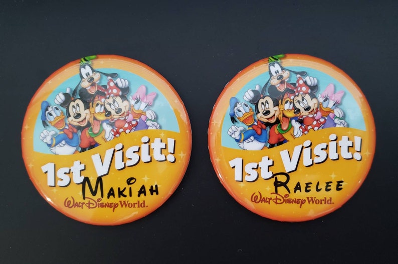 Custom Walt Disney World Button 1st Visit Add Your Own Text - Etsy