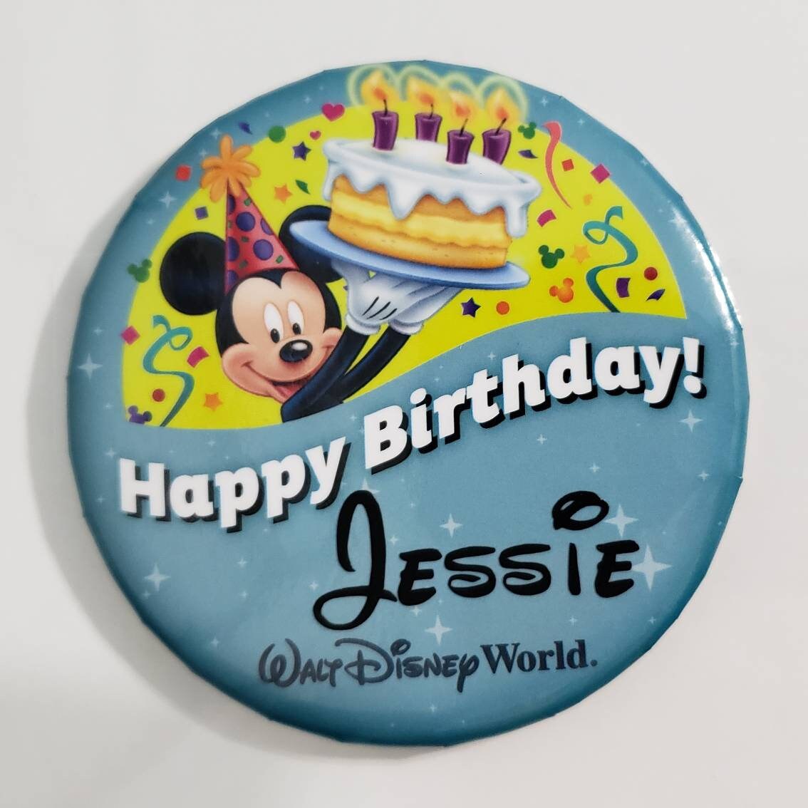 Custom Walt Disney World Button Happy Birthday | Etsy