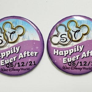 Custom Walt Disney World Button |happily Ever After Button||anniversary ...