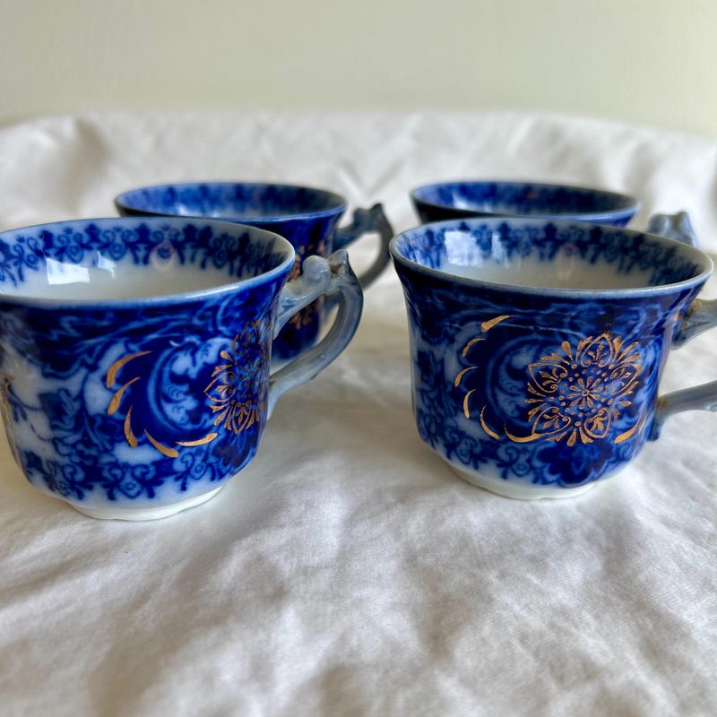 Flow Blue Tea Cup - Etsy