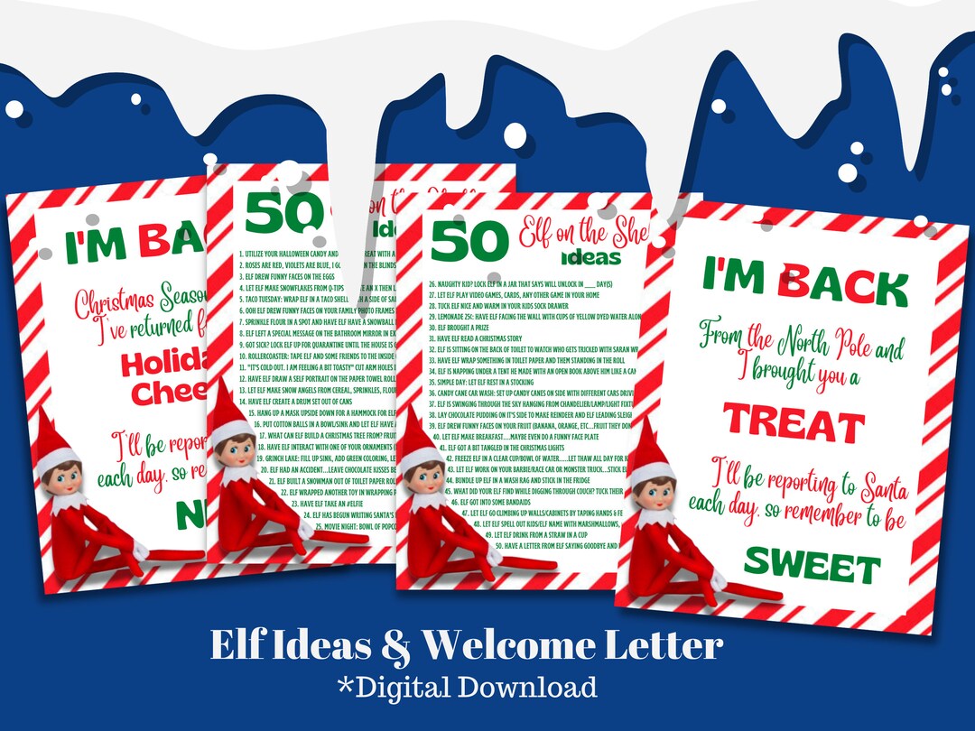 Christmas Elf Ideas and Welcome Letter | Christmas Ideas | Elf Lists ...