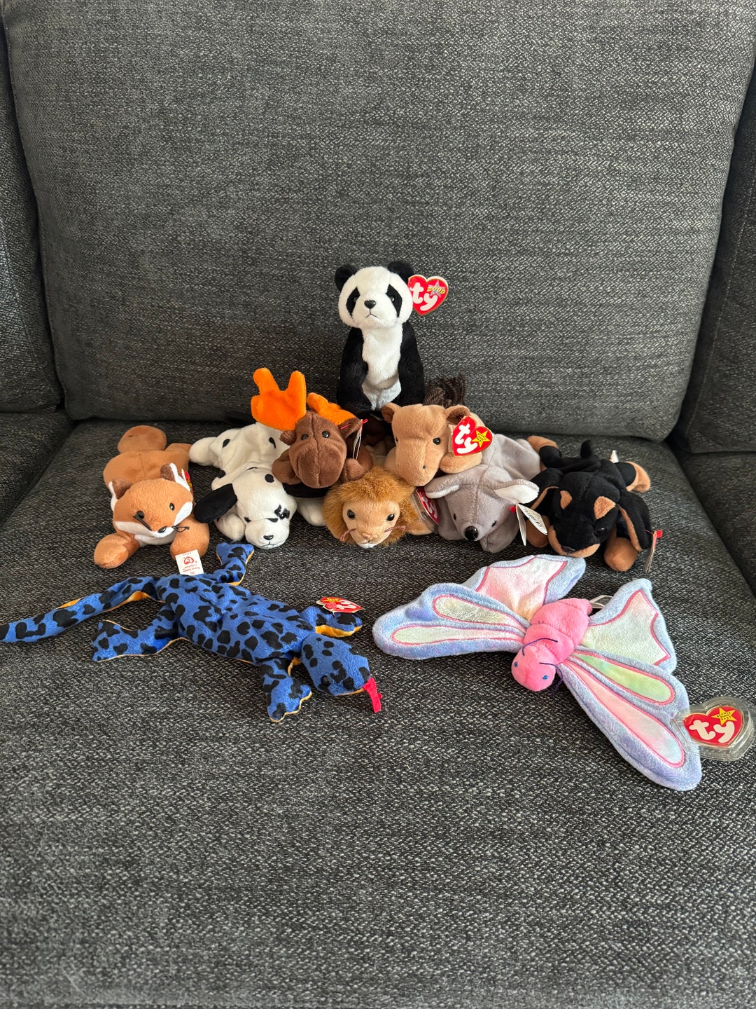 Vintage Beanie Babies Chocolate Moose Mel Koala Derby Horse Doby ...