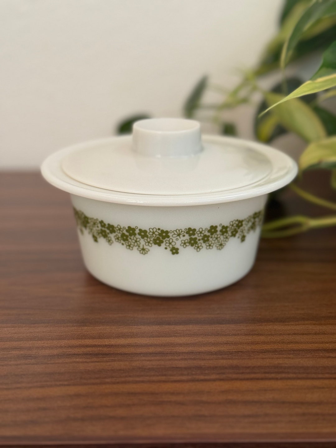 Vintage Pyrex #75 Spring Blossom Crazy Daisy Butter Margarine Tub Dish ...