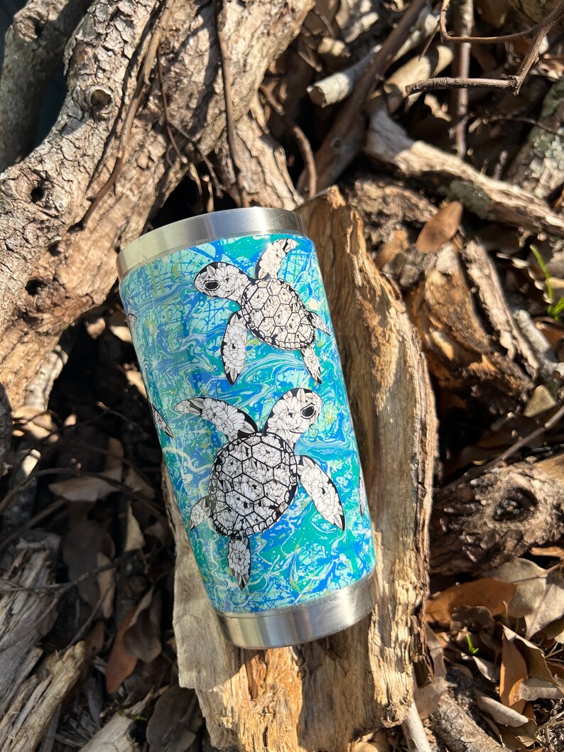 Customs Yeti Sea Turtle Tumbler - Etsy