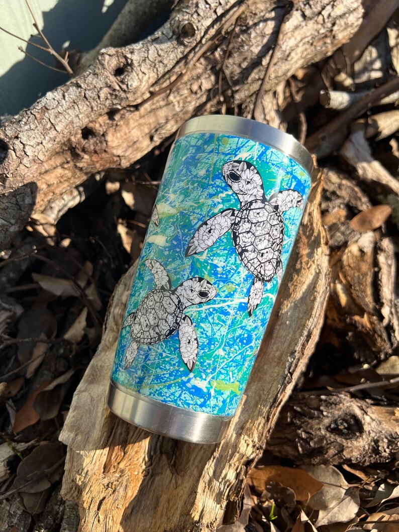 Customs Yeti Sea Turtle Tumbler - Etsy