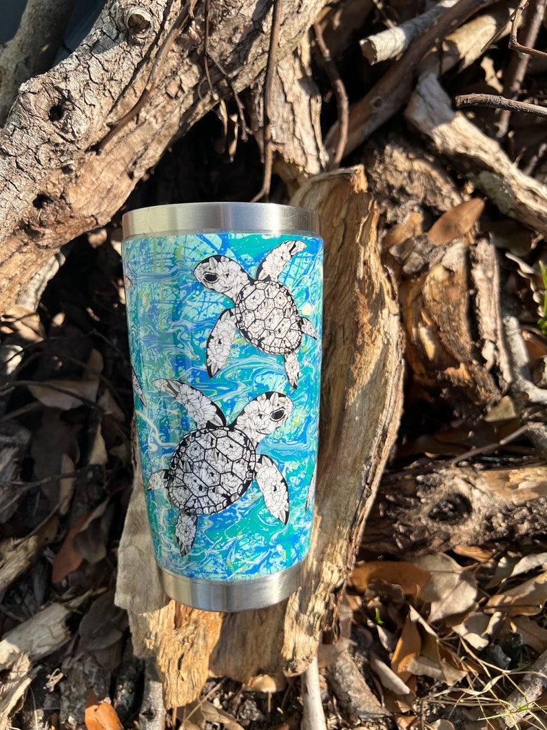Customs Yeti Sea Turtle Tumbler - Etsy