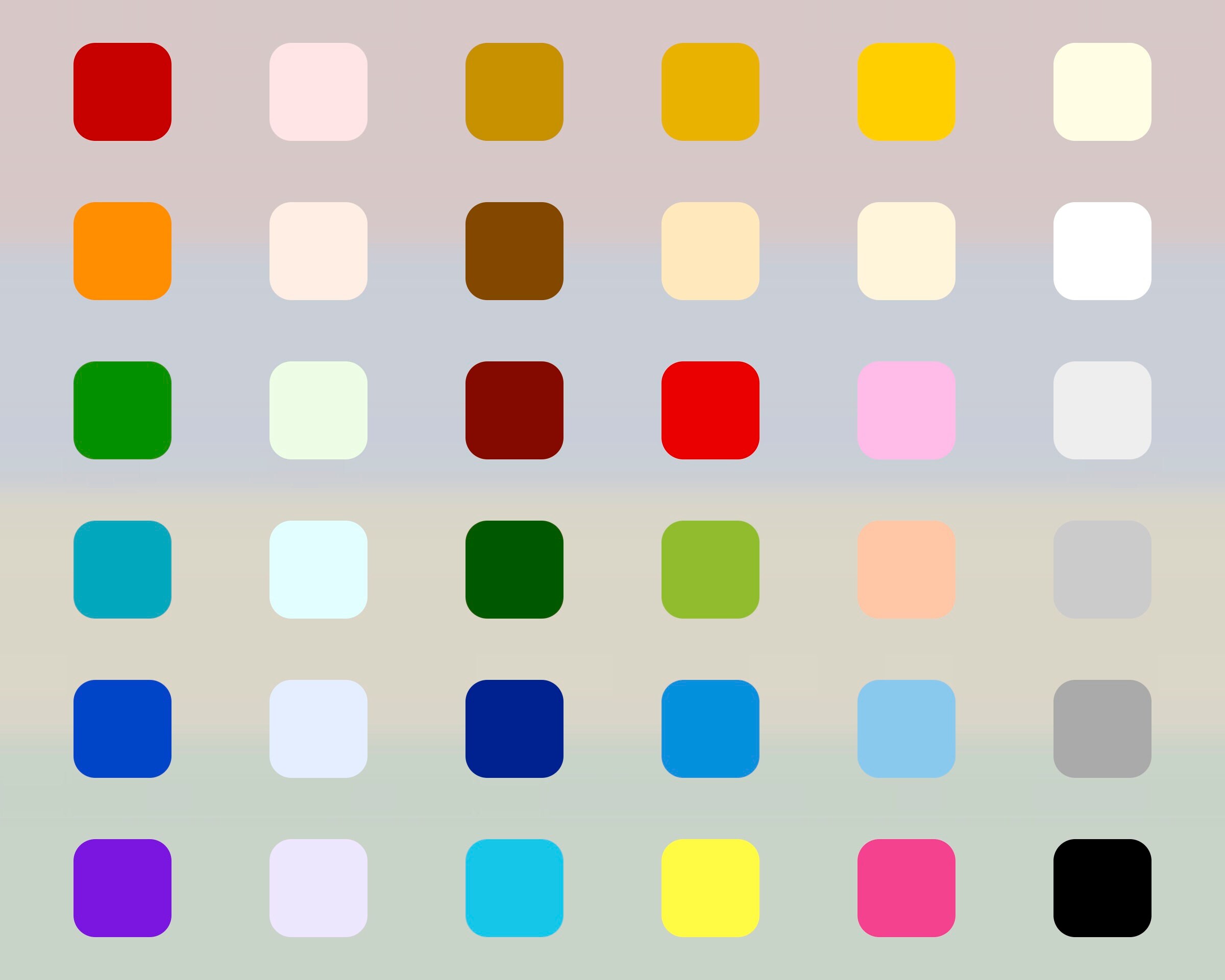 Blank Icons, 7 shapes, each in 36 colors, Bitmap & vector images - Etsy