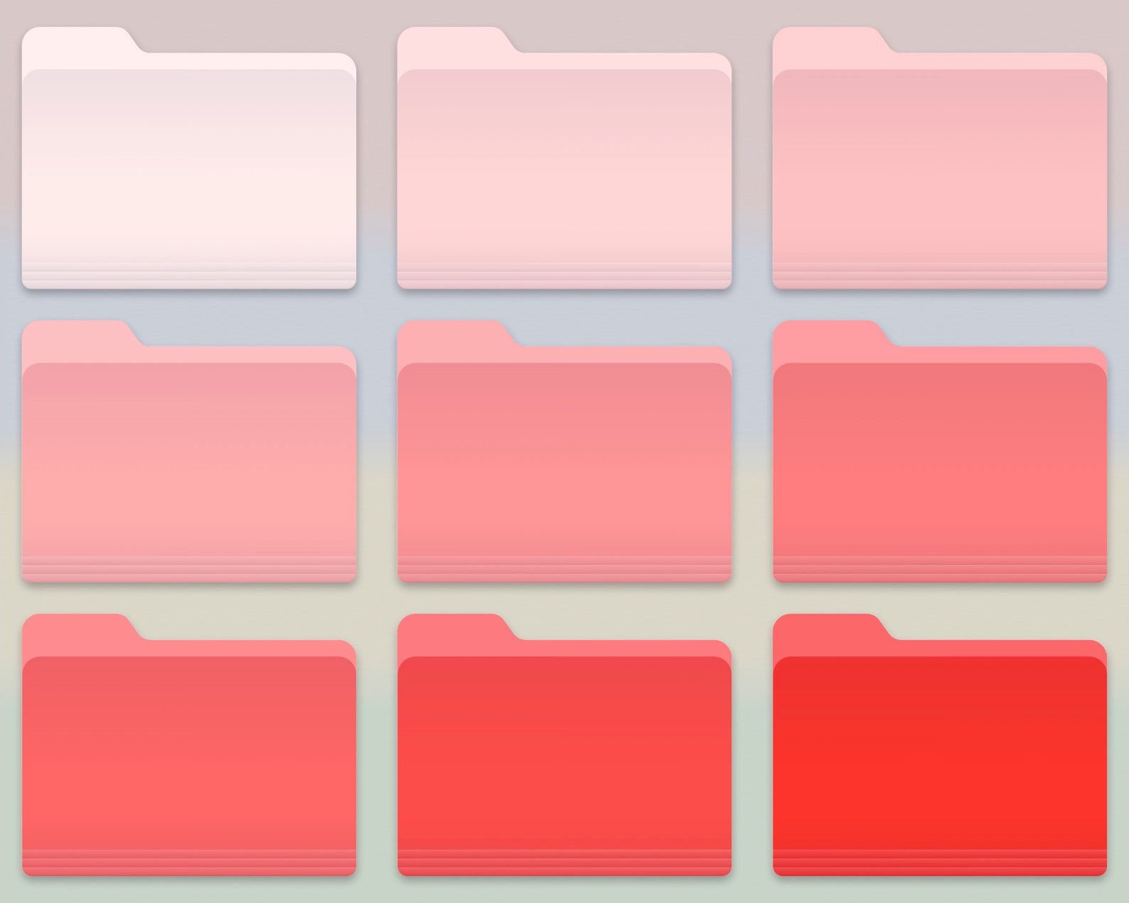 Mac folder icons, 28 varied Red Custom icons For the finder desktop. - Etsy