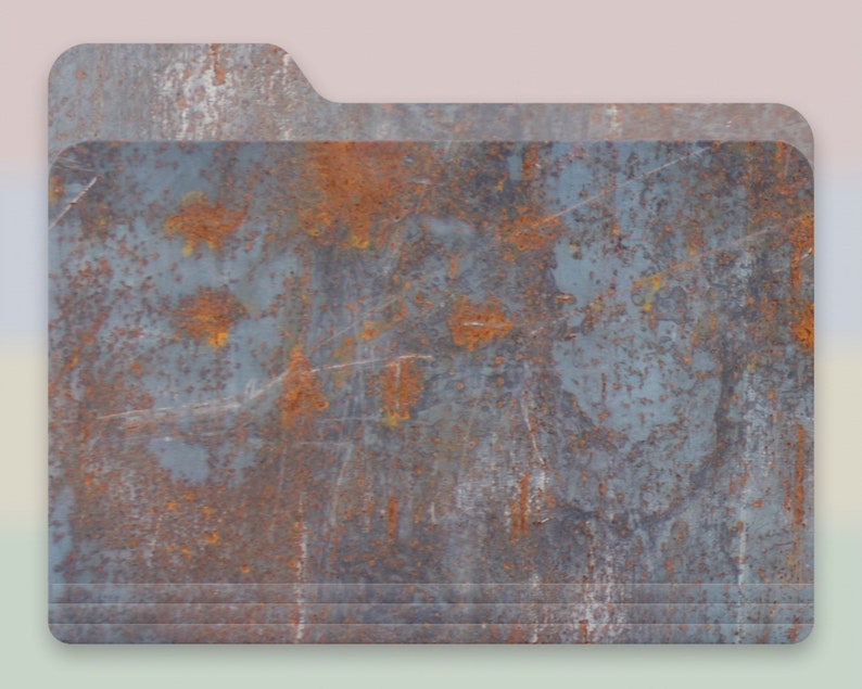 Mac folder icons, 9 rusty steel Custom icons For the finder desktop. - Etsy