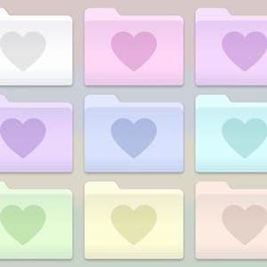 Mac folder icons, Pastel colored Custom icons For the finder desktop ...