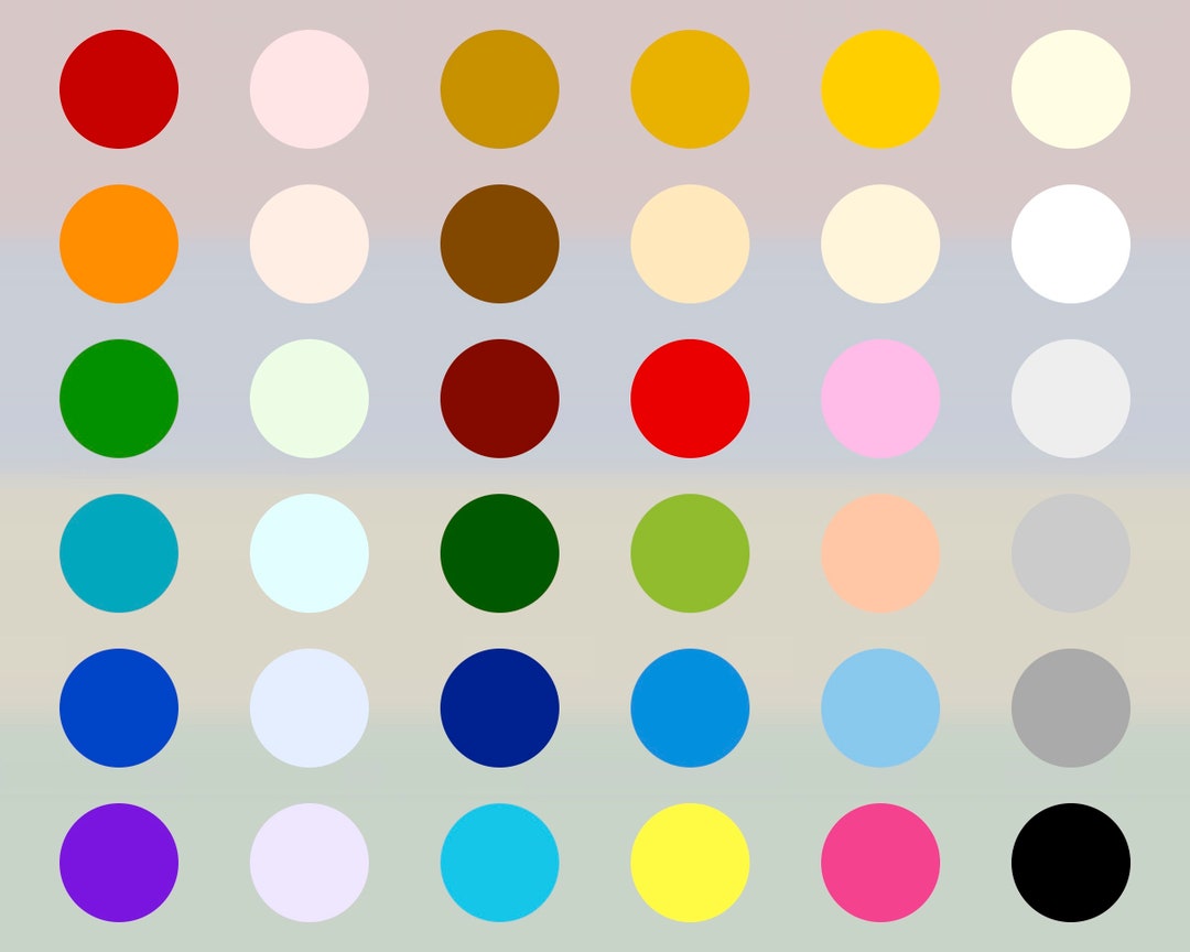 Blank Icons, 7 shapes, each in 36 colors, Bitmap & vector images - Etsy