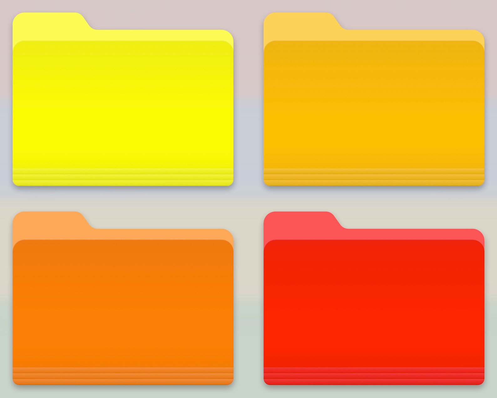 Mac folder icons, 16 brightly colored Custom icons For the finder ...