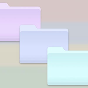 Mac folder icons, Pastel colored Custom icons For the finder desktop ...