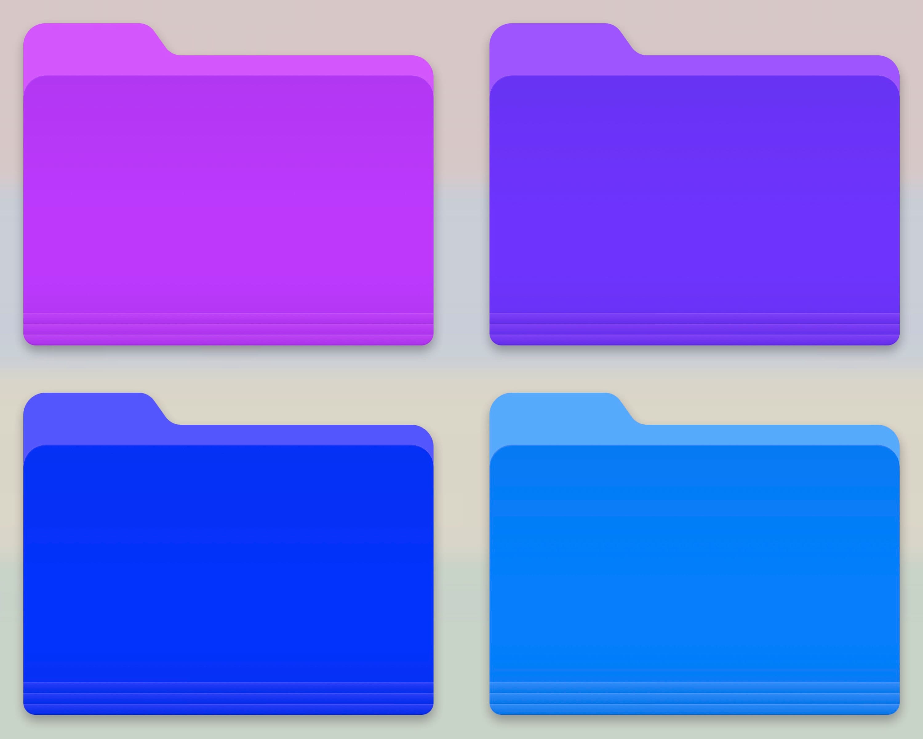 Mac folder icons, 16 brightly colored Custom icons For the finder ...