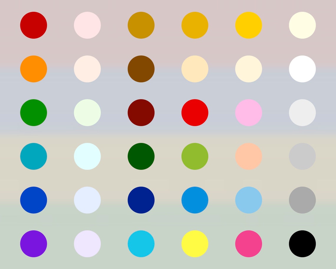 Blank Icons, 7 shapes, each in 36 colors, Bitmap & vector images - Etsy