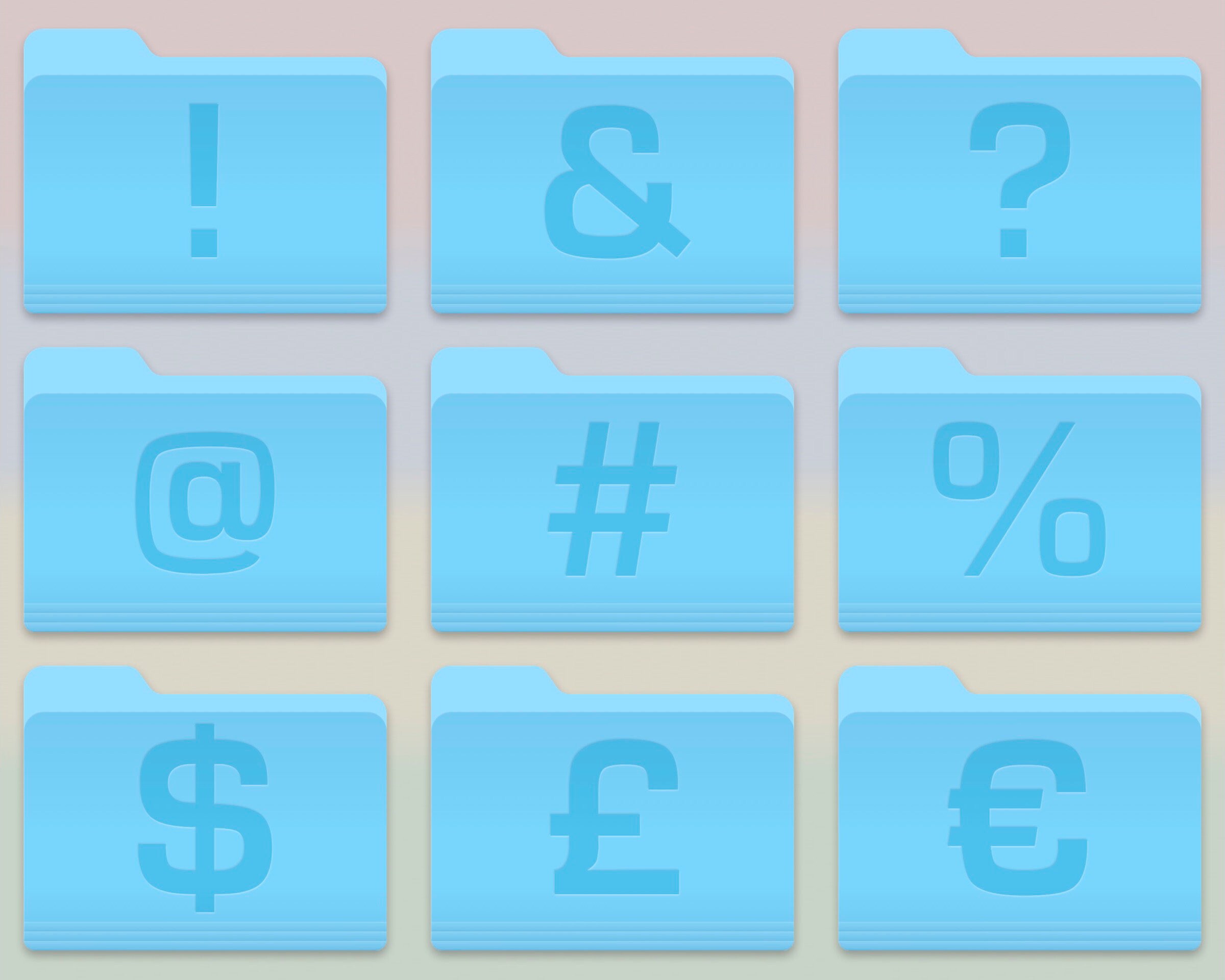 Mac folder icons, 45 alphanumeric Custom icons For the finder desktop ...