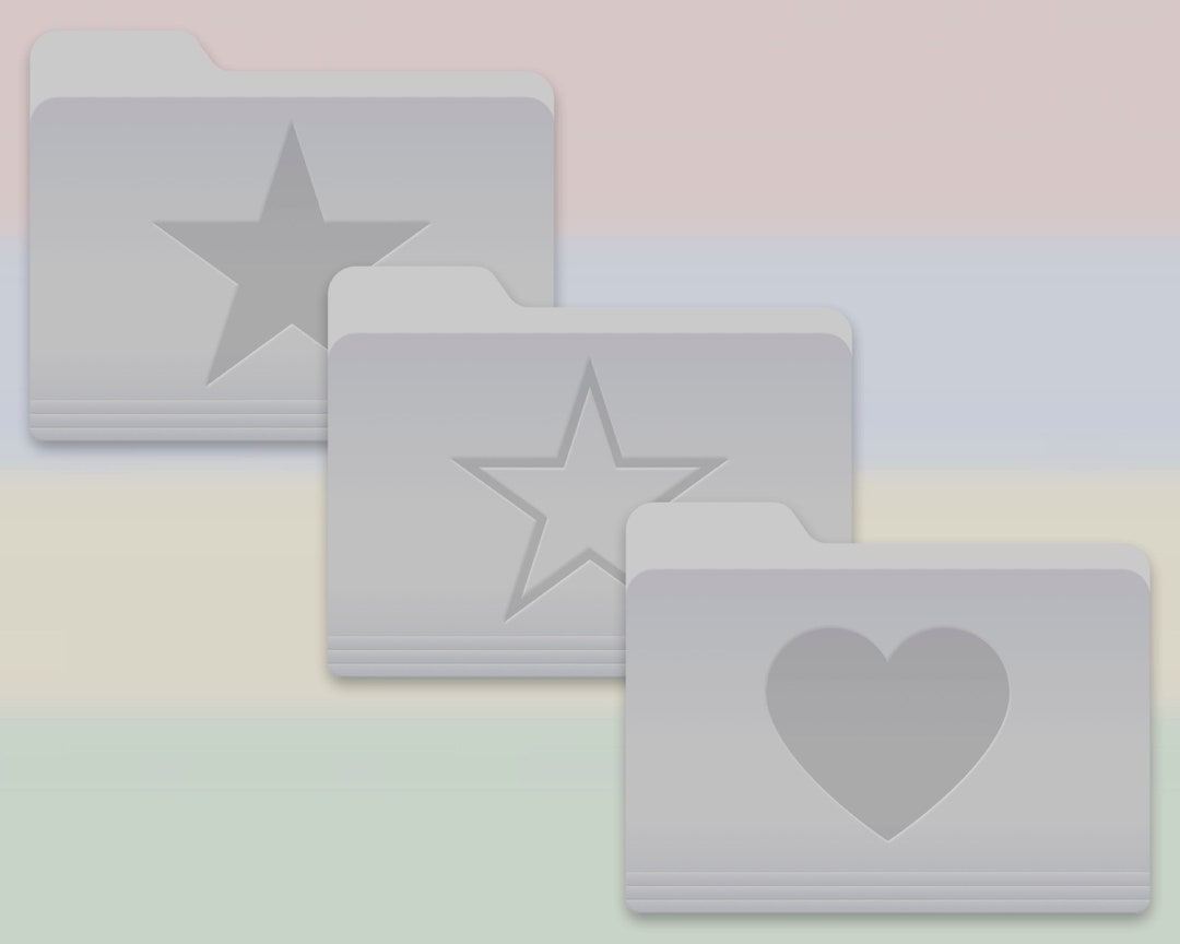 Mac folder icons, Grey color with symbols Custom icons For the finder ...