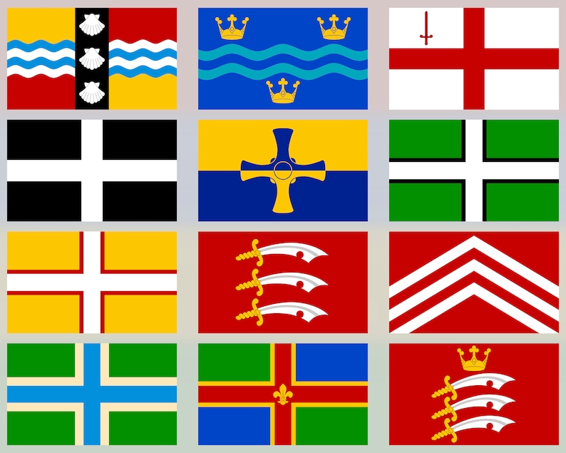 45 regional flags, Useful selection, Bitmap & vector images - Etsy