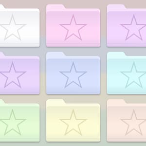 Mac folder icons, Pastel colored With Heart Custom icons For the finder ...