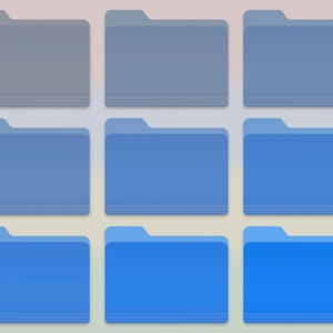 Mac folder icons, 28 varied Blue Custom icons For the finder desktop ...