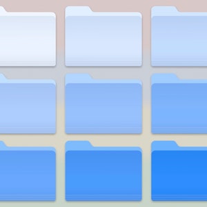 Mac folder icons, 28 varied Blue Custom icons For the finder desktop ...