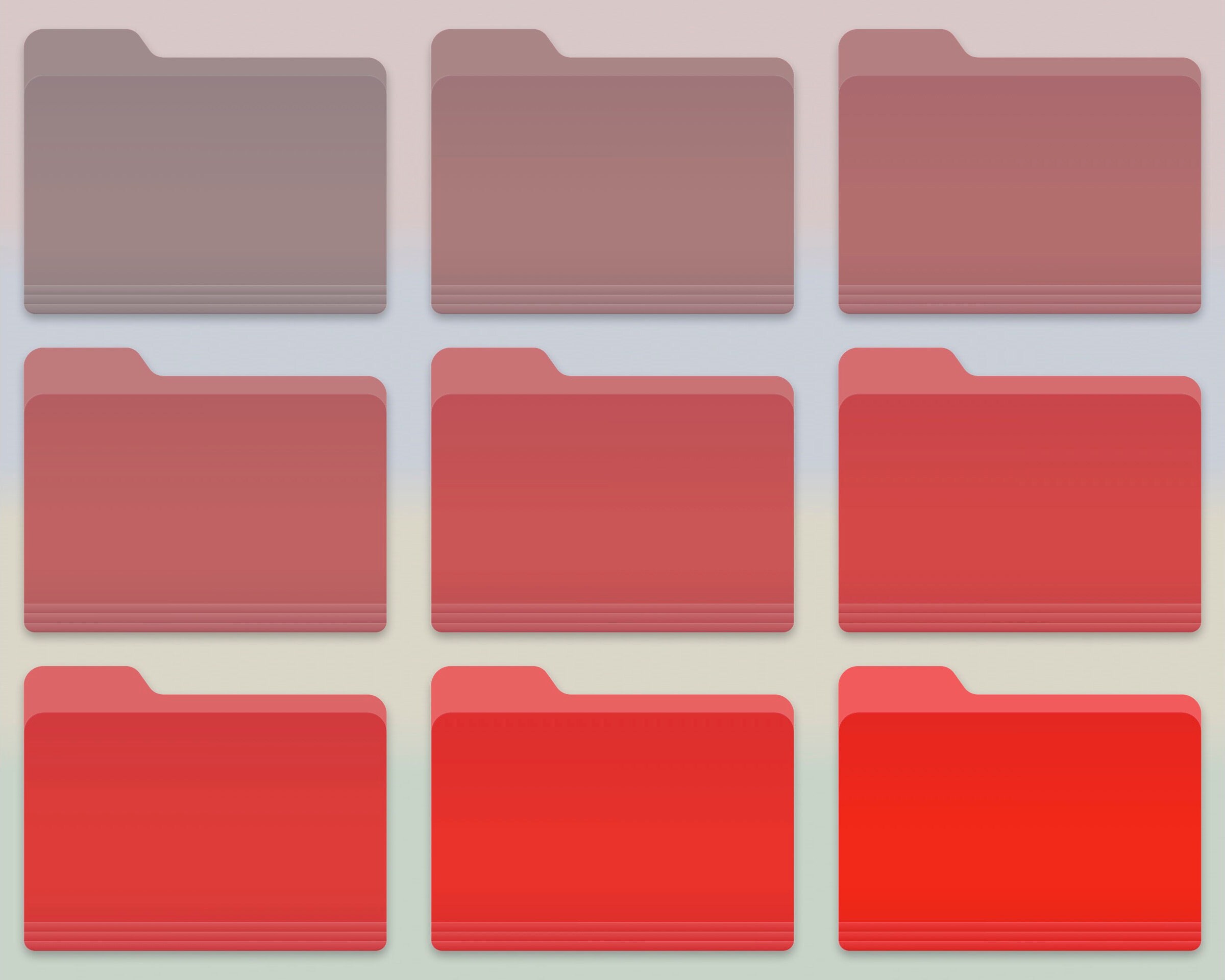 Mac folder icons, 28 varied Red Custom icons For the finder desktop. - Etsy