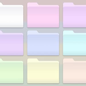 Mac folder icons, Pastel colored Custom icons For the finder desktop ...
