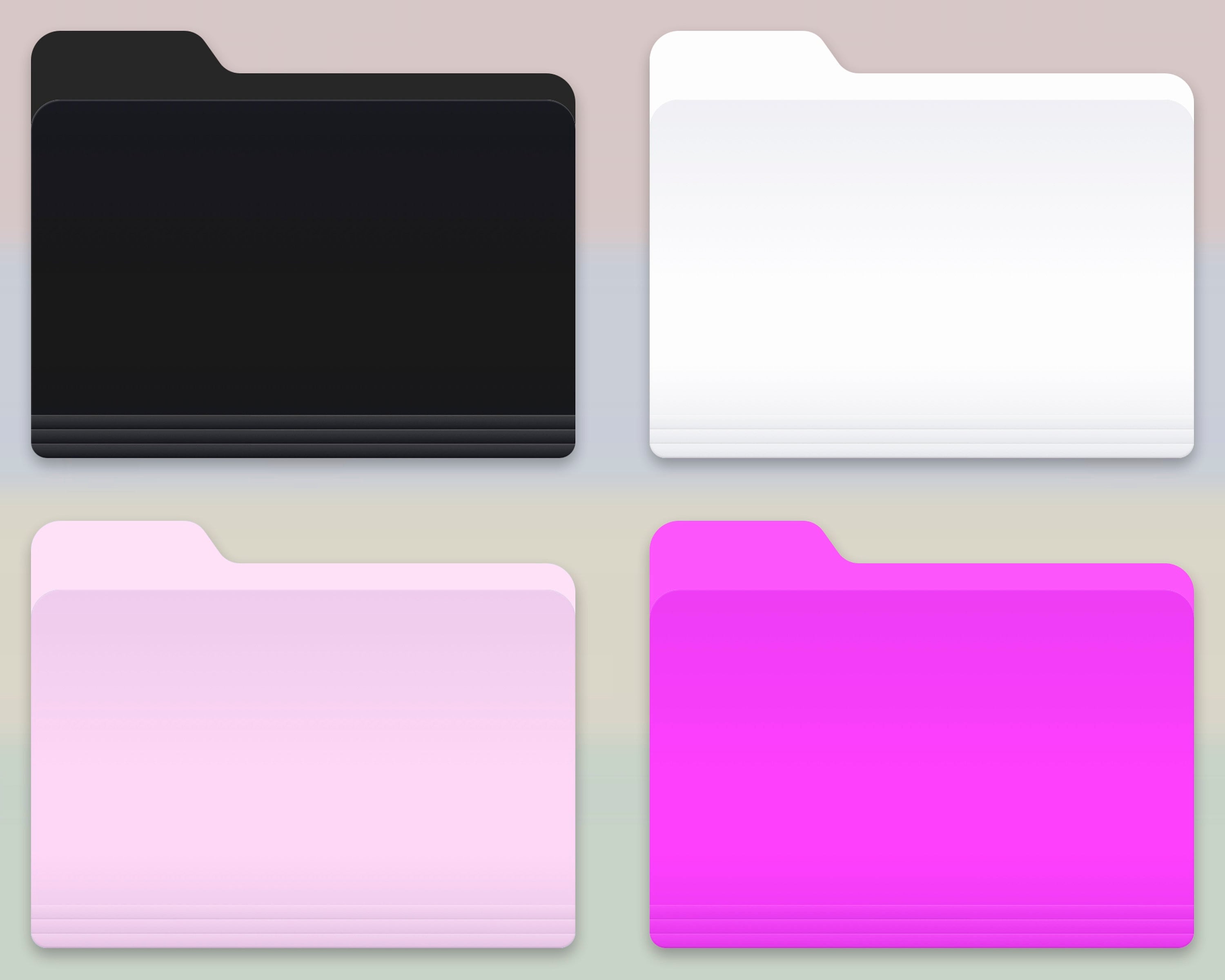 Mac folder icons, 16 brightly colored Custom icons For the finder ...