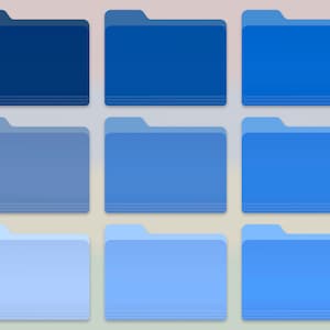 Mac folder icons, 28 varied Blue Custom icons For the finder desktop ...