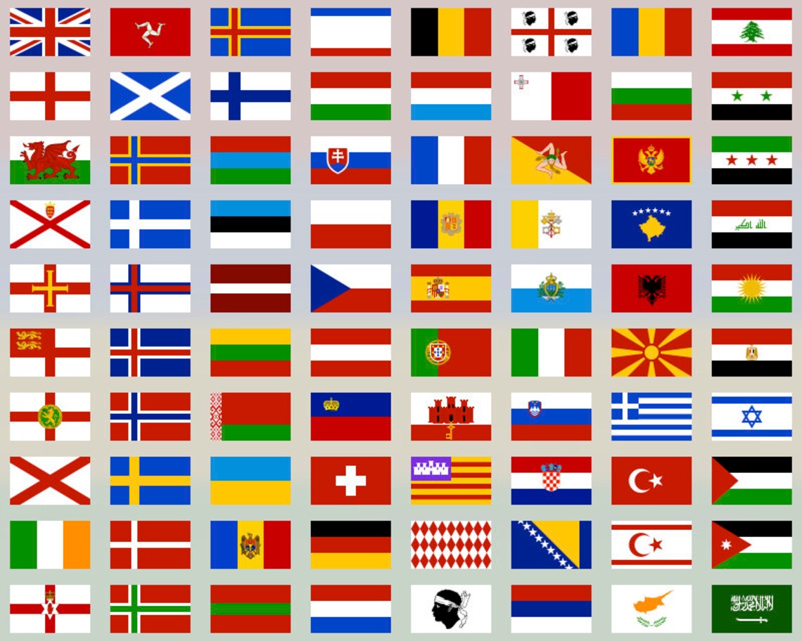 234 national flags, Complete collection, Bitmap & vector images - Etsy UK