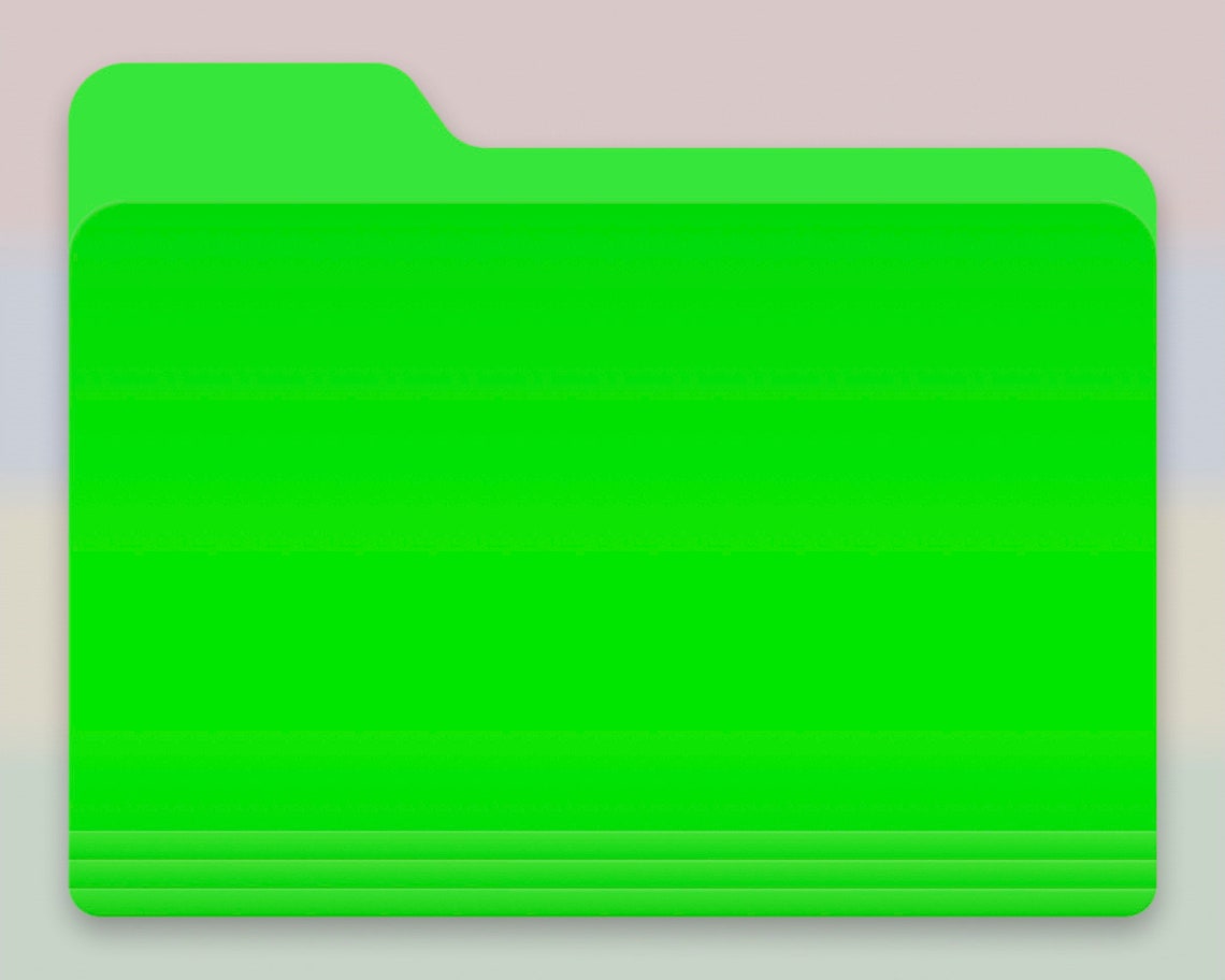 Mac folder icons, 28 varied Green Custom icons For the finder desktop ...