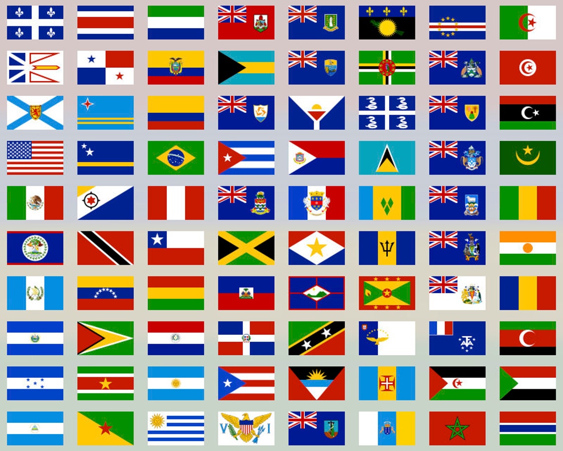 234 national flags, Complete collection, Bitmap & vector images - Etsy