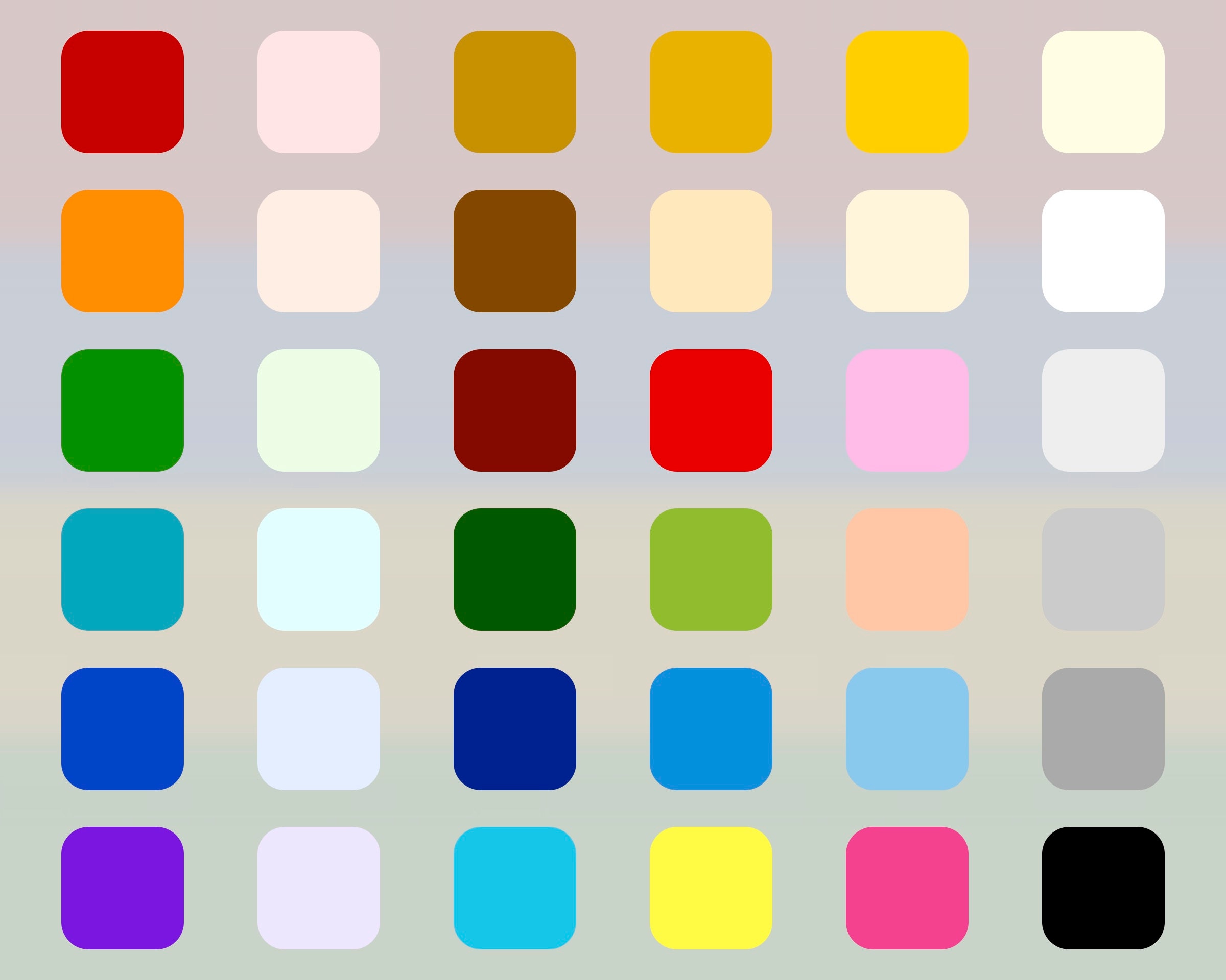 Blank Icons, 7 shapes, each in 36 colors, Bitmap & vector images - Etsy