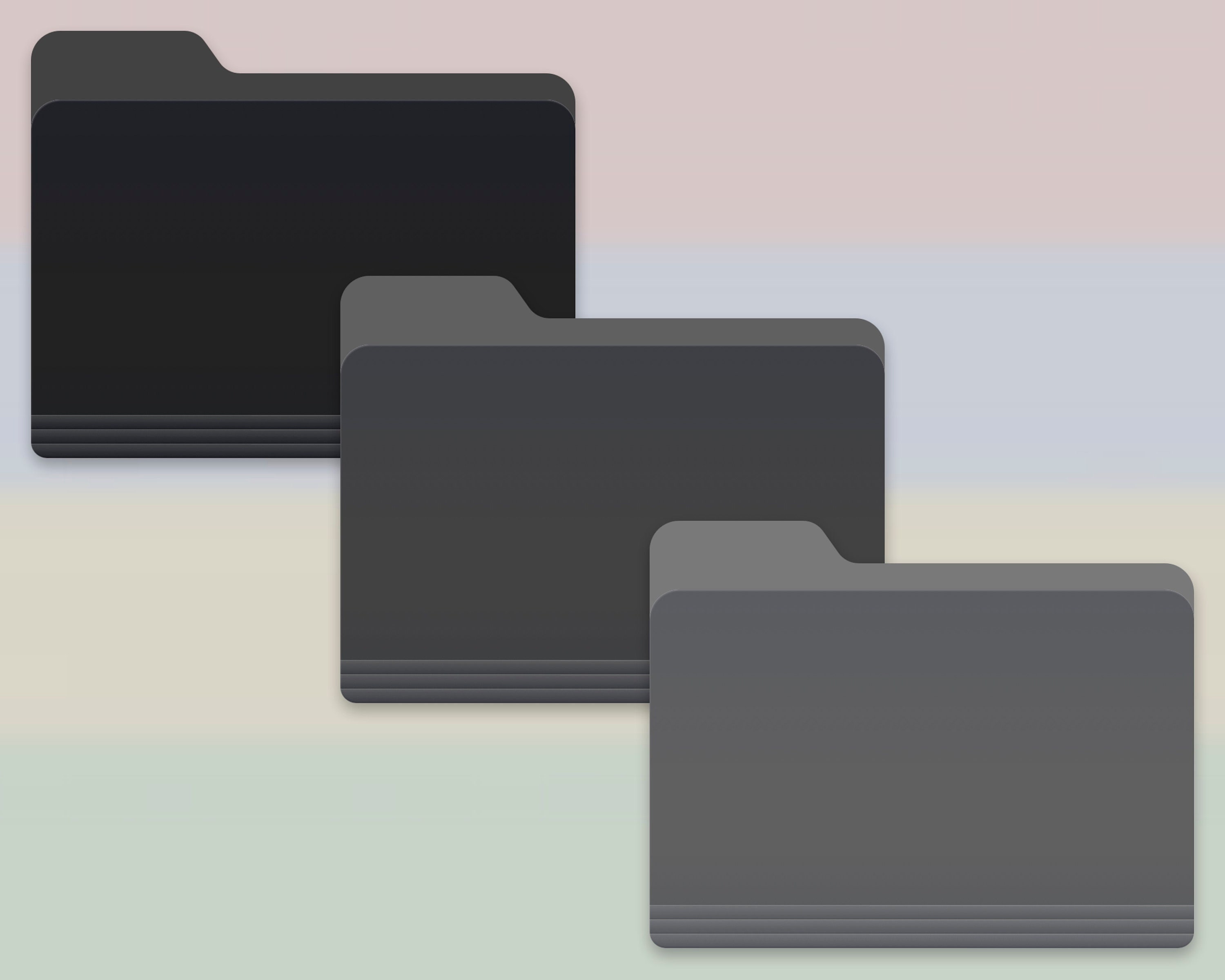 Mac folder icons, 11 shades of grey Custom icons For the finder desktop ...